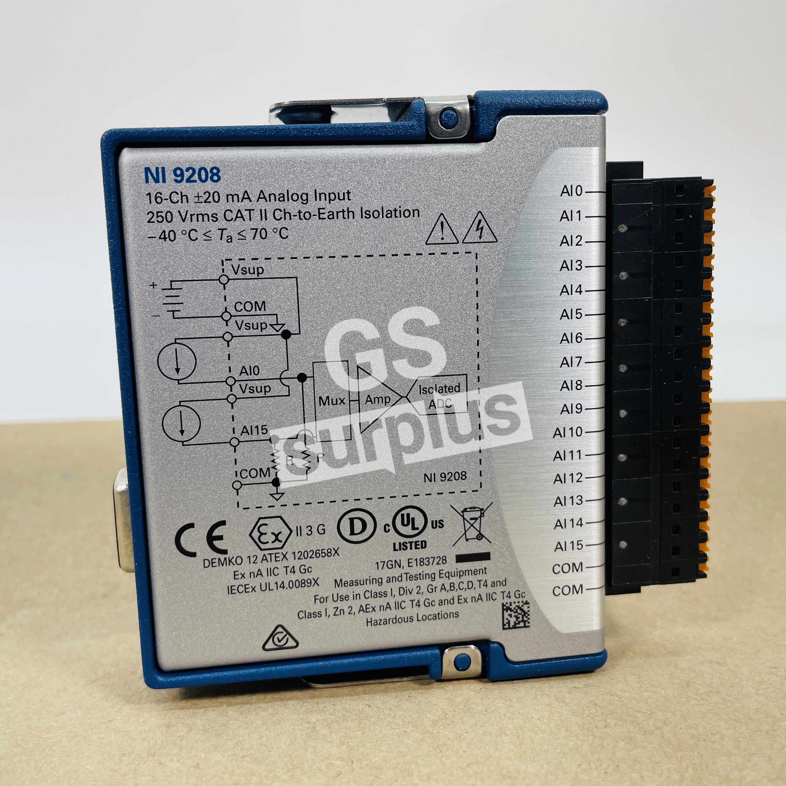 NATIONAL INSTRUMENTS NI 9208 Current Input Module – GSSurplus Inc.