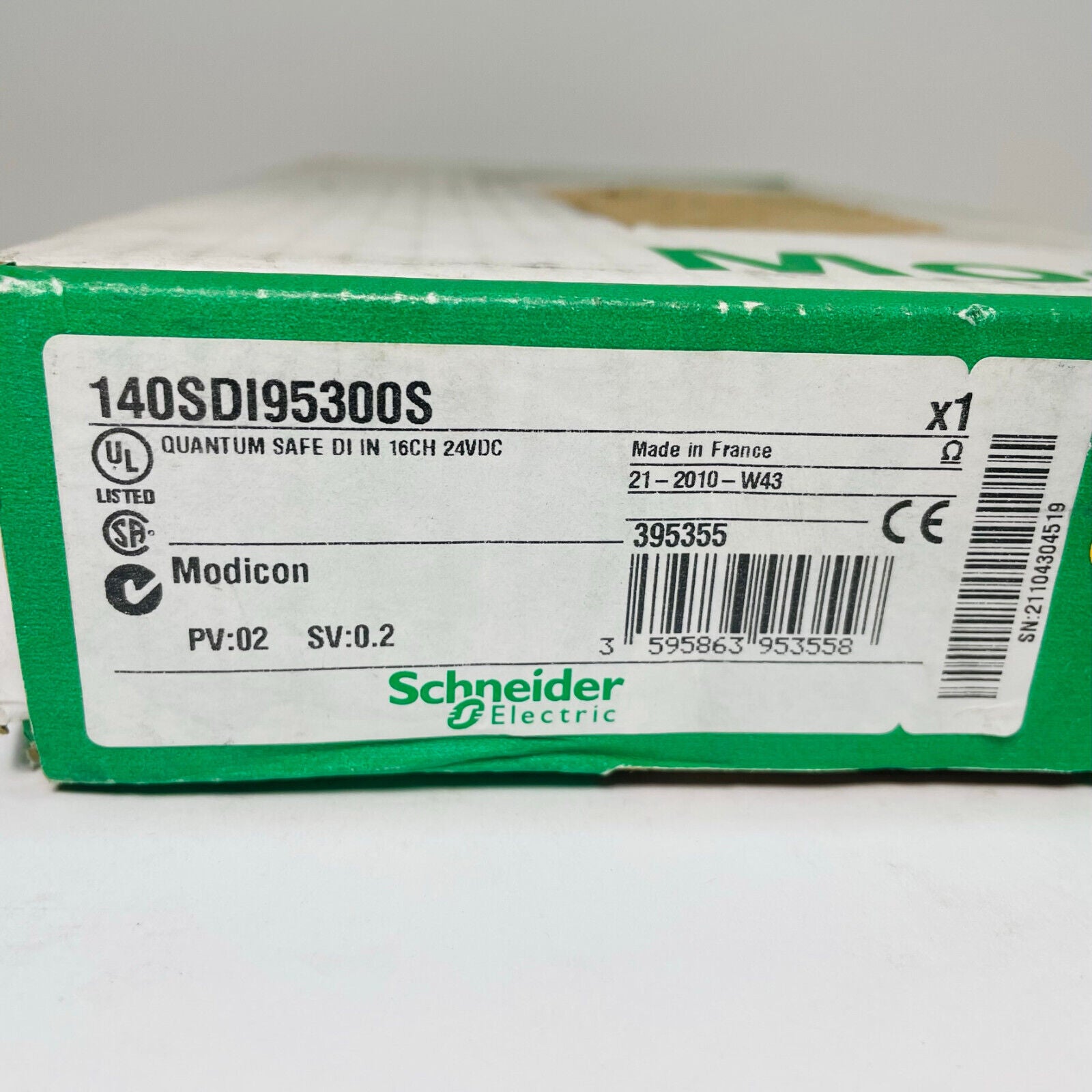 Schneider 140SDI95300S Safety Discrete Input Module 24VDC – GSSurplus Inc.