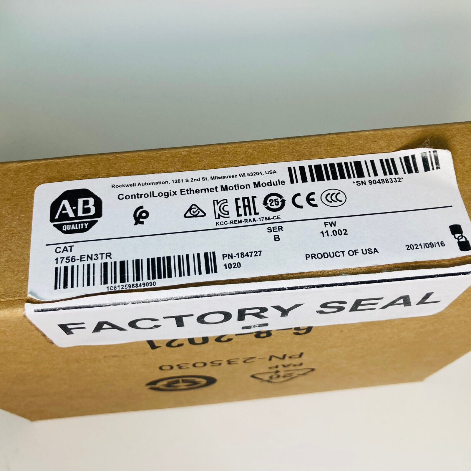 Allen Bradley 1756-EN3TR /B, ControlLogix Ethernet Motion Module ...