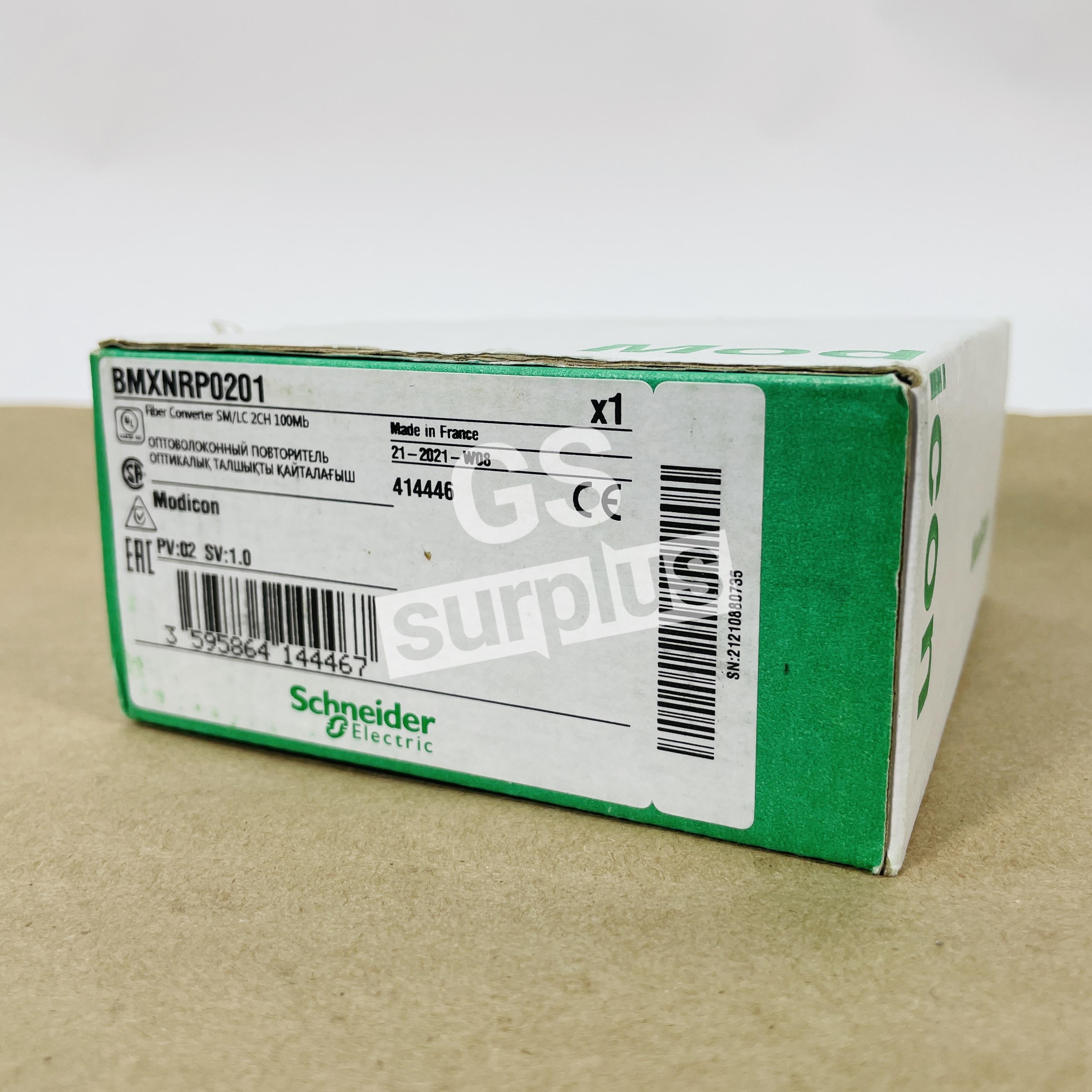 SCHNEIDER ELECTRIC BMXNRP0201 Fiber Converter SM/LC 2CH 100Mb ...