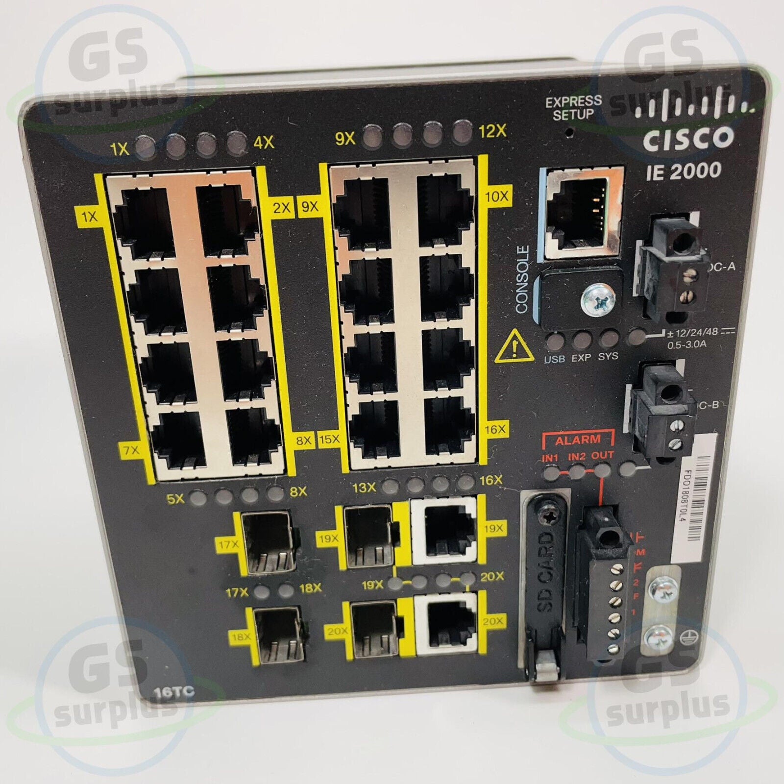 Cisco IE-2000-16TC-B Managed Industrial Ethernet Switch – GSSurplus Inc.