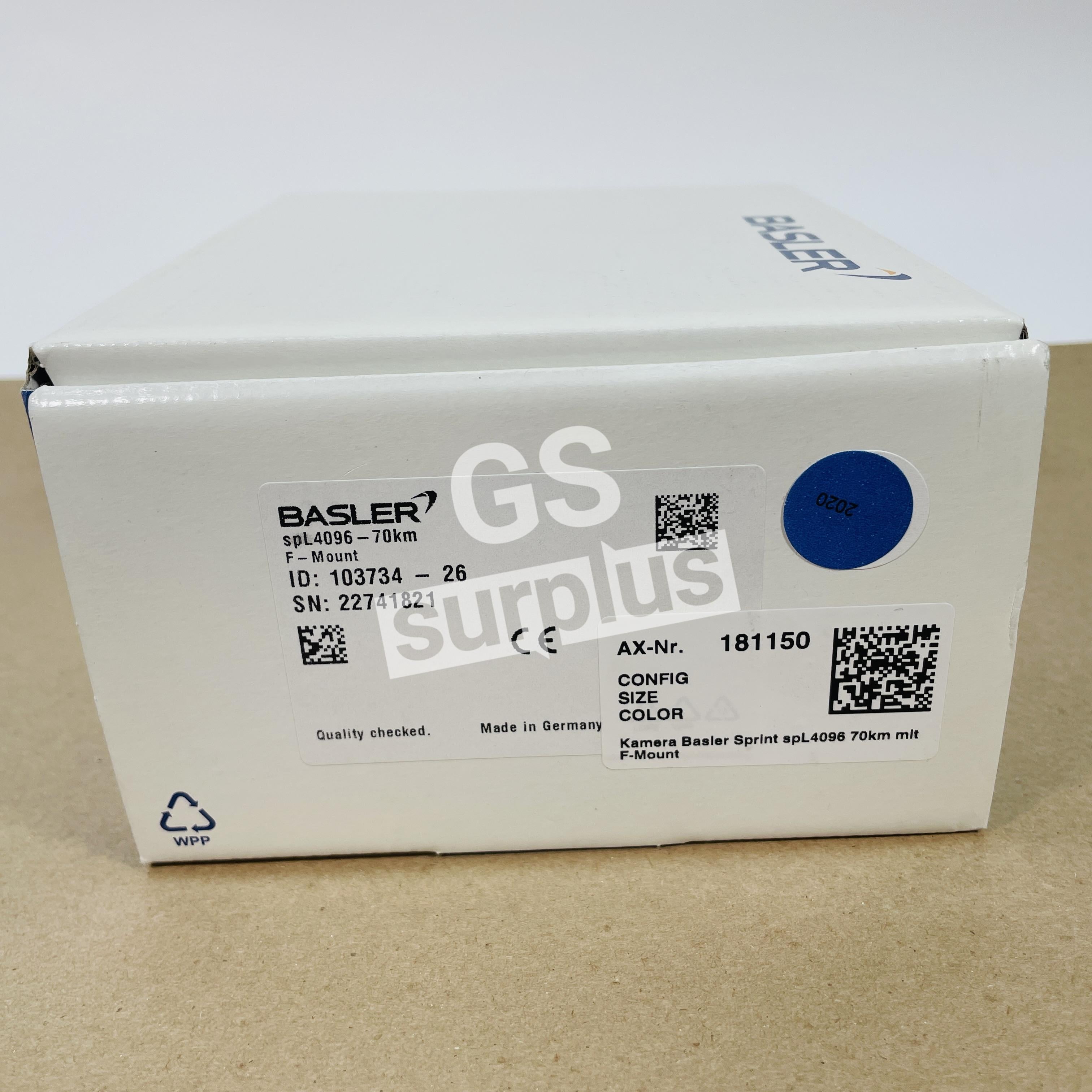 BASLER SPL4096-70KM / 103734-26 Line Scan Camera – GSSurplus Inc.